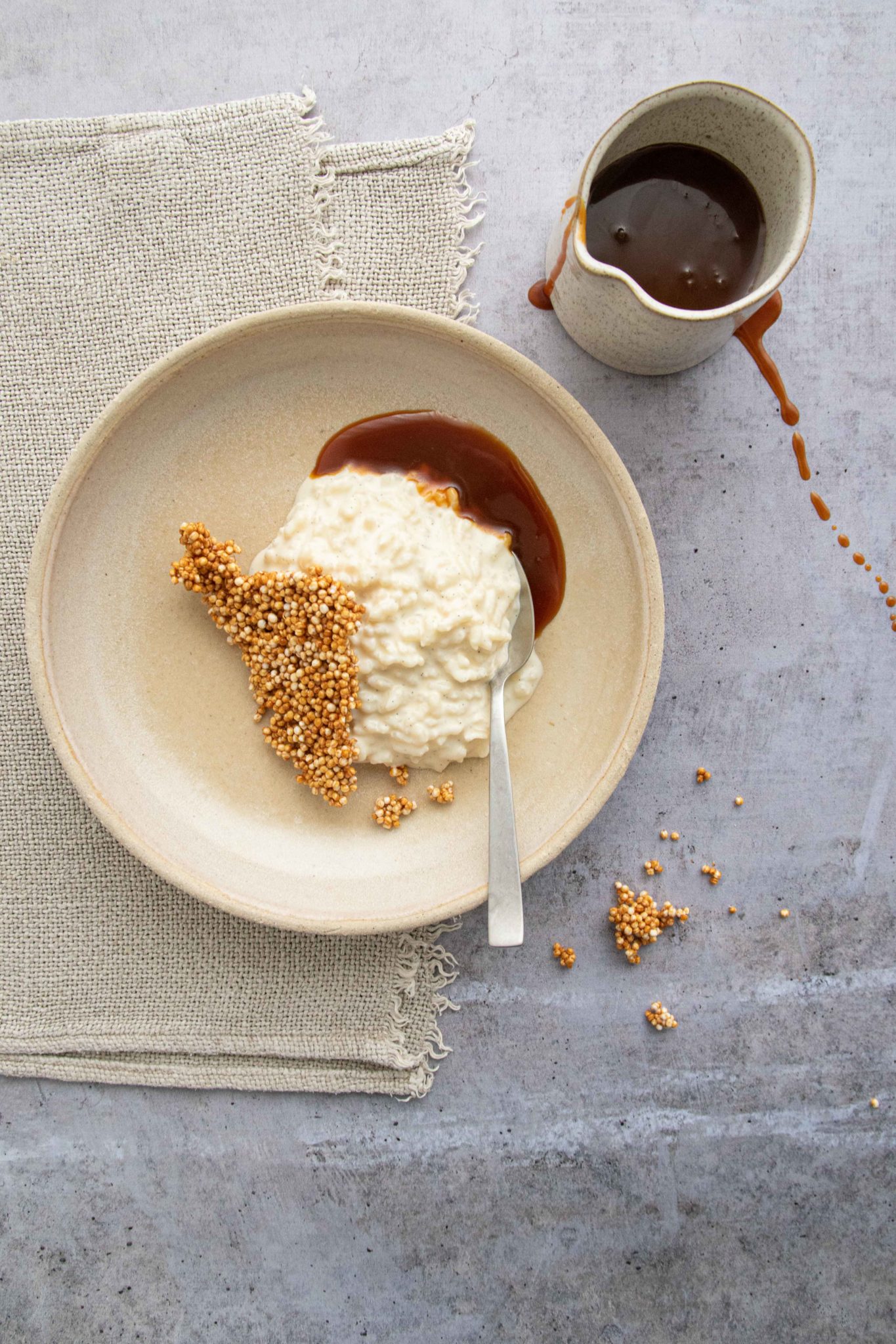 Simple comme du riz au lait, caramel au miso, crispy quinoa ⋆ La ...
